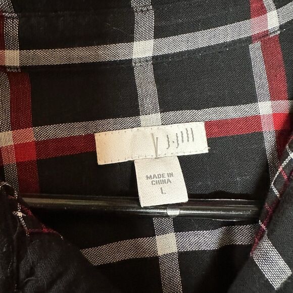 J. Jill | Tops | J Jill Large Perfect Plaid Double Cloth Long Tunic Top ...